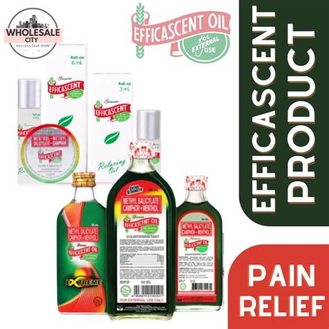 Efficascent Oil 25ml 50ml 100ml And Rub 10g And Relaxing Oil 6ml