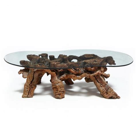 Custom Root Wood Coffee Table Lot 3034 The Estate Collection Of Mr