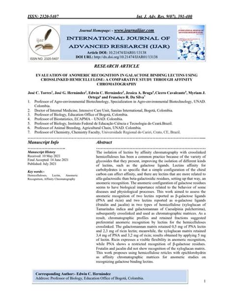 Evaluation Of Anomeric Recognition In Galactose Binding Lectins Using Pdf