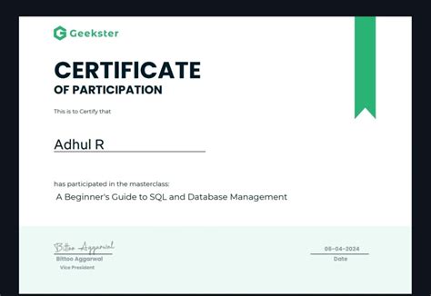 Adhul R On Linkedin Sql Databasemanagement Learningjourney