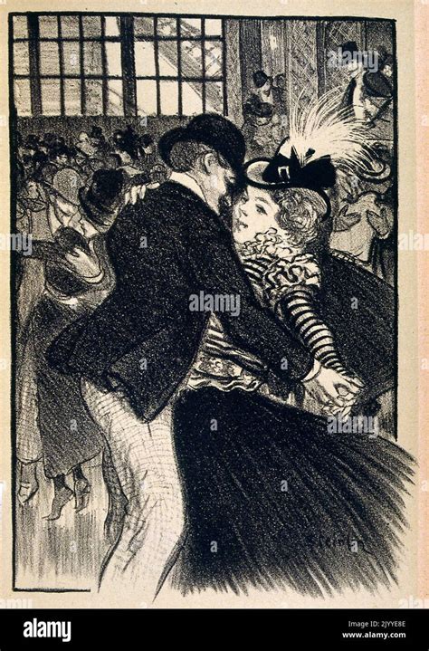 Charcoal Illustration Of A Couple Dancing Illustrated By Theophile