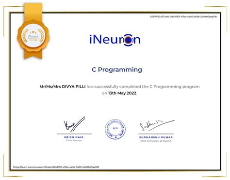 Pilli Divya On Linkedin Programming Certifications Cprogramming
