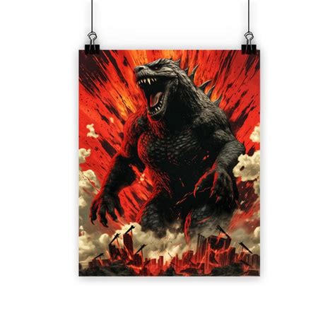 Iconic Monster Kaiju Reptile King Of Monsters Classic Poster Etsy