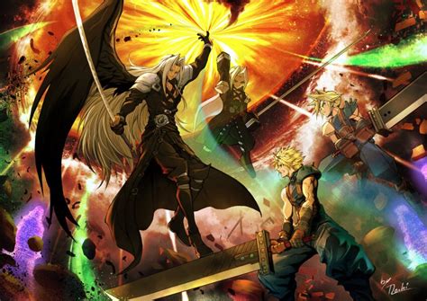 Mochi Mangaka Cloud Strife Sephiroth Final Fantasy Final Fantasy Vii Final Fantasy Vii