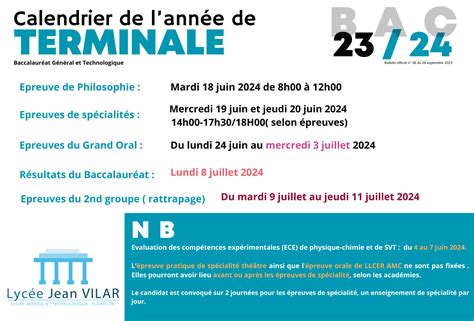 Calendrier Bac 2024 Terminale Gabie Jocelyn