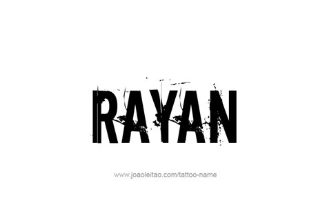 Rayan Name Tattoo Designs