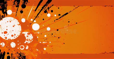Fondo Naranja Grunge Con Bordes Rayados Textura Antigua Sucia Splash