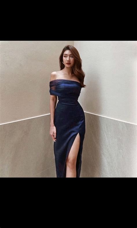 Navy Dress Pesta Sexy Classy Not Love Bonito Modelano Oudre Fesyen