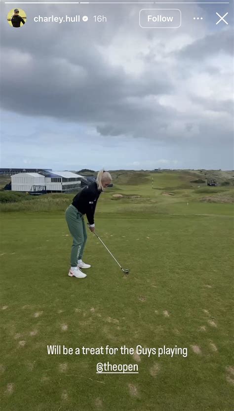 Charley Hull Sports Black And Green As She Tests Open Championship
