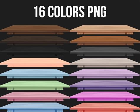 Vtuber Table Desk Asset 16 Colors Assets For Vtuber Etsy