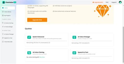 Finevoice Quota Usage Check And Subscription Upgrade Guide Fineshare