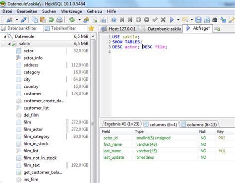 Datenbanken Und Datentabellen In Heidisql Dateneule
