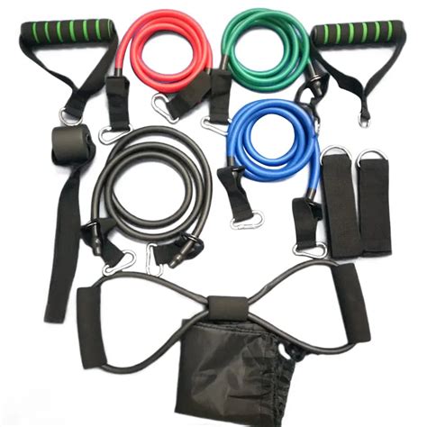 11 Pcsset Rally Pull Rope Resistance Bands Portable Multifunctional