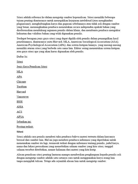 10 Gaya Penulisan Sitasi Pdf