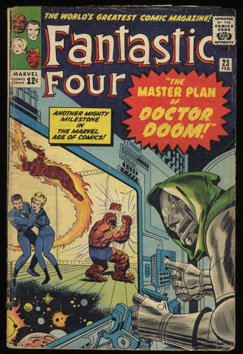 Fantastic Four 23 Vg 35 Doctor Doom Appearance Master Plan Comic