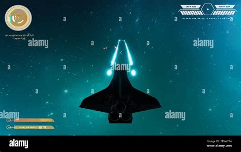 Singleplayer Game With Spaceship Shooting Laser Streams At Asteroid Using Crosshair Overlay To