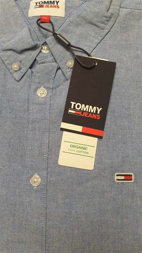 Tommy Jeans koszula męska Slim Fit niebieska Rozmiar L