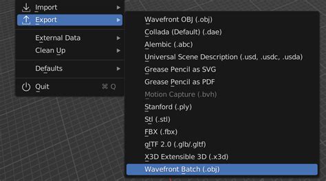 File Format Export Multiple Objects To Obj Blender Stack Exchange