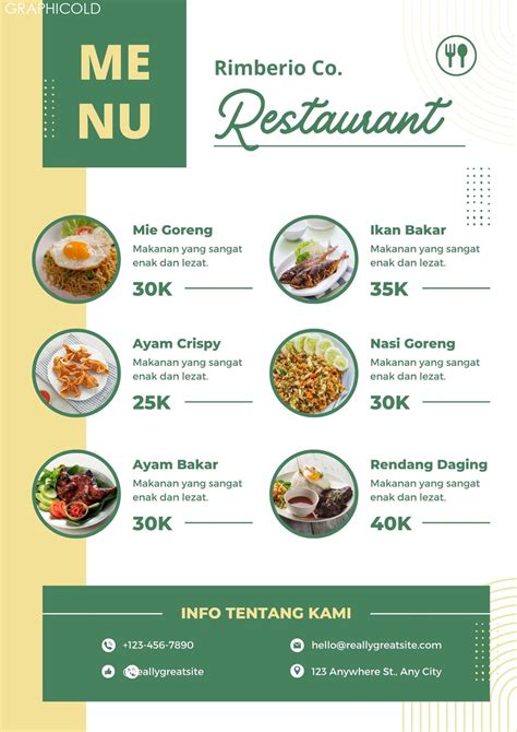 Daftar Menu Makan Dan Minuman