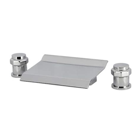 Kingston Brass Milano 2 Handle Deck Mount Roman Tub Faucet In Polished