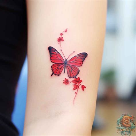 52 Red Butterfly Tattoos A Symbol Of Life And Beauty Inktat2
