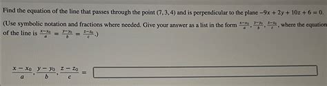 Solved Find The Equation Of The Line That Passes Through The