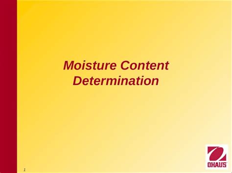 PPT Moisture Content Determination DOKUMEN TIPS