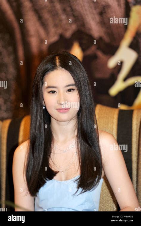 Chinese Actress Liu Yifeii Poses During A Premiere Event For Her New