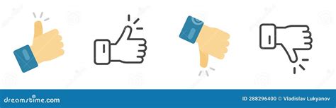Thumb Up Down Like Dislike Icon Vector Simple Pictogram Graphic Finger