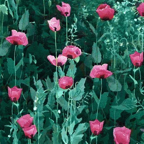 Pink Poppies Painting By Estelle Corke Fine Art America