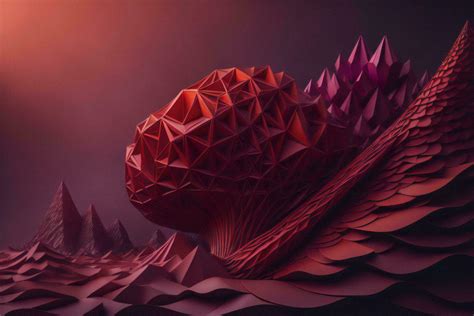 AI Generated Low Poly Shape Futuristic Background Generative Ai