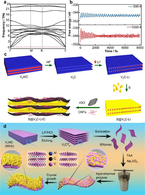 A Calculated Phonon Band Structure And B Variation In Free Energy Over