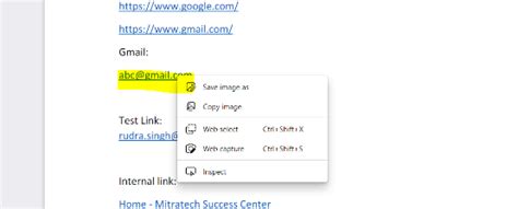 When I Keep Email Address In Document Its Not Behaving As Url · Issue