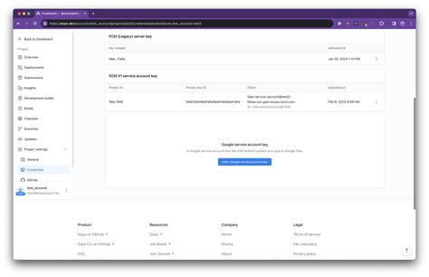 Add Google Service Account Keys Using FCM V1 Expo Documentation