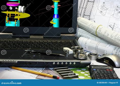 3d Model Review Of A Pressure Vessel Stock Photo Image Of Blueprint