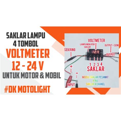 Jual Saklar Lampu 4 Tombol Motor Mobil 12 24 V Shopee Indonesia