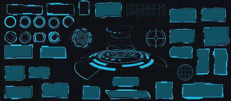 Abstract Technology Futuristic Concept Hud Interface Hologram Elements