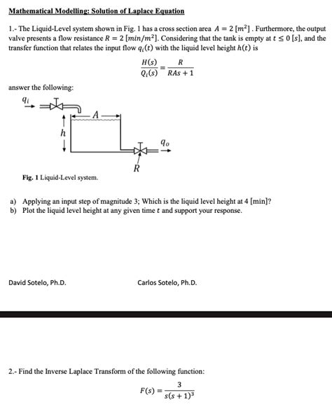 Solved Mathematical Modelling Solution Of Laplace Equa