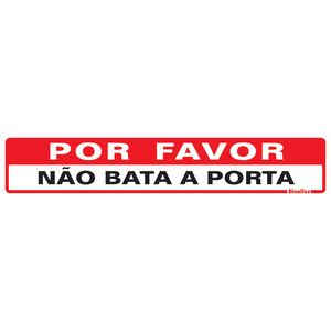 Placa De Sinalização Por Favor Não Bater 5x25cm Leroy Merlin