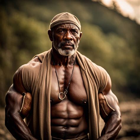 The Old Fisherman Super Jacked Body Haitian Male By Andresanon On