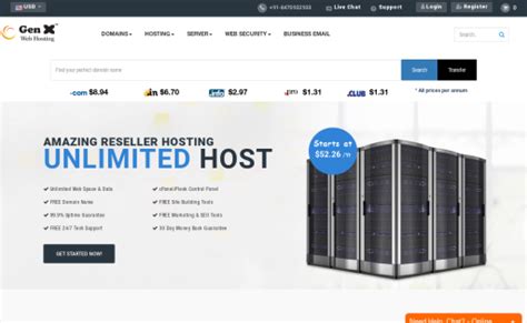Gen X Web Hostings Hosting Plans At Web Hosting Search