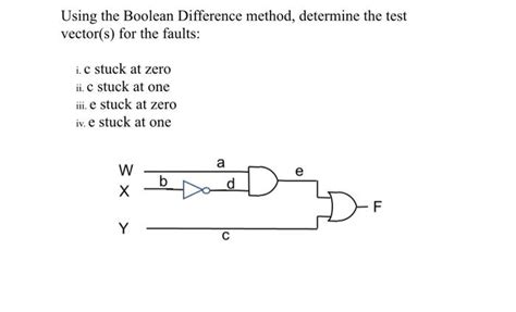 Solved Using The Boolean Difference Method Determine The Chegg