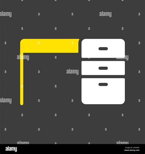Desk Outline Glyph Icon Workspace Sign Graph Symbol For Your Web Site Design Logo App Ui