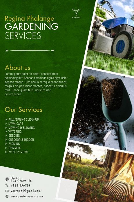 Gardening Services Flyer Template For Professional Promotions