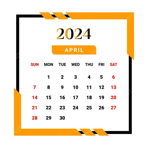 Calendrier Mensuel Avril Vecteur Png Calendrier Avril Hot Sex Picture