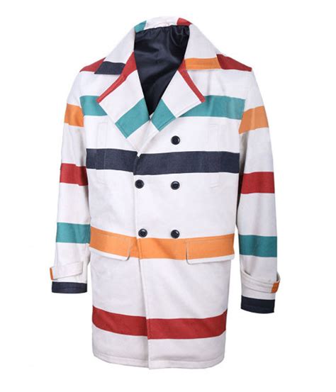 Will Ferrell Eurovision Lars Erickssong Coat White Striped Peacoat