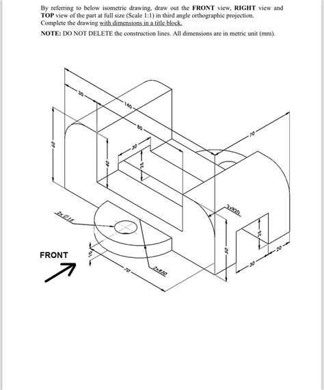 Solved By Referring To Below Isometric Drawing Draw Out The Chegg