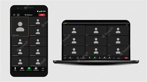 Premium Vector Video Conferencing User Interface Online Conference