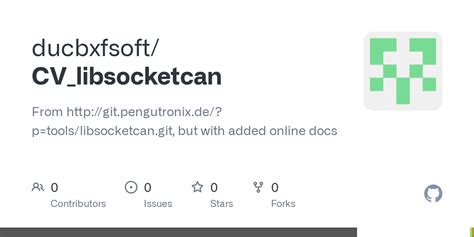 Github Ducbxfsoftcvlibsocketcan From Gitpengutronixdep