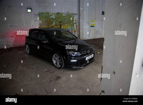 A Modified Indium Deep Black Pearl 2012 Volkswagen Golf R Mk6 Hatchback